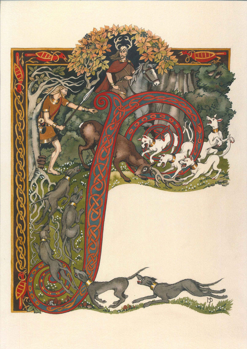 Mabinogion: 'Pwyll Prince of Dyfed / Pwyll Pendefig Dyfed' - Unmounted ...