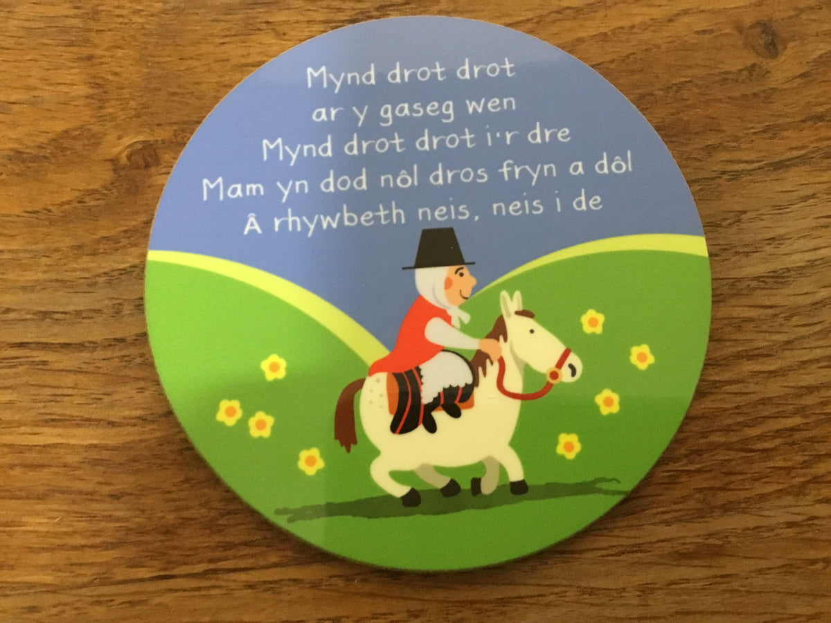 Welsh Nursery Rhyme Coaster 'Mynd drot drot' – National Library of ...